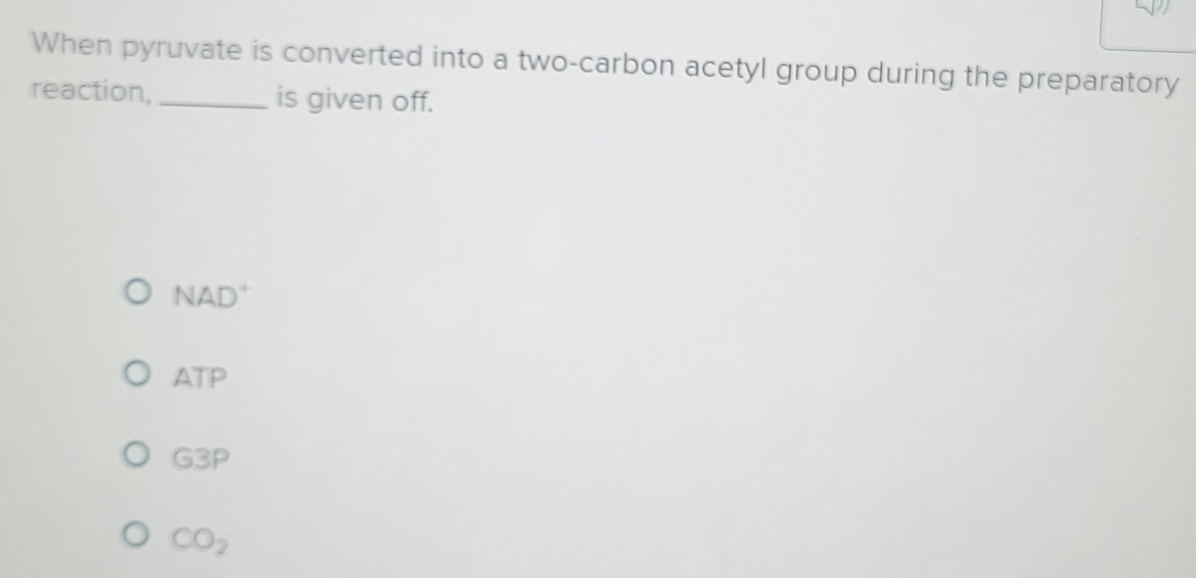 Solved: When pyruvate is converted into a two-carbon acetyl group ...