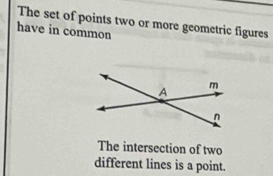 Solved: The set of points two or more geometric figures have in common ...