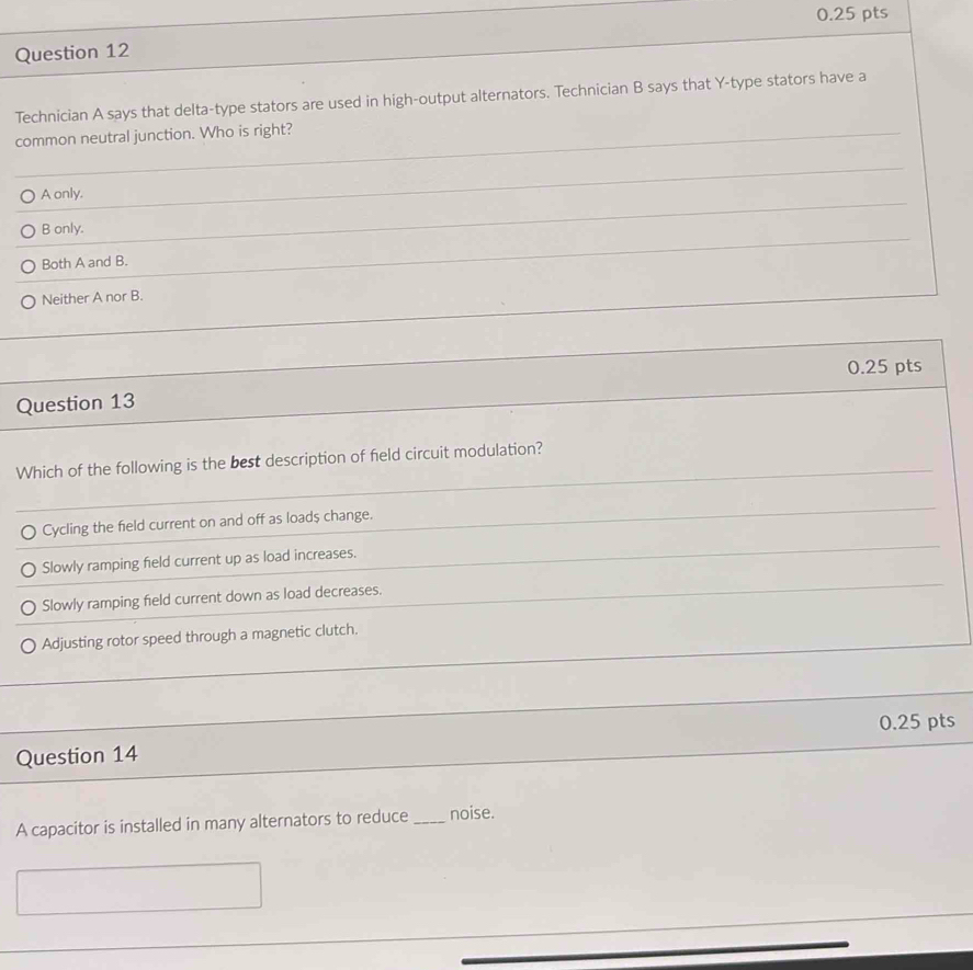 Solved: Technician A says that delta-type stators are used in high ...