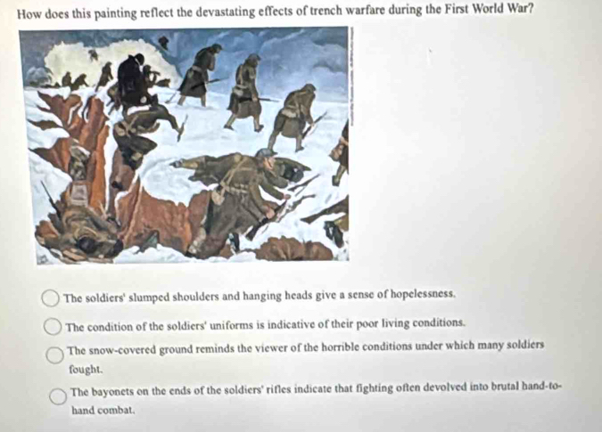 Solved: How does this painting reflect the devastating effects of ...