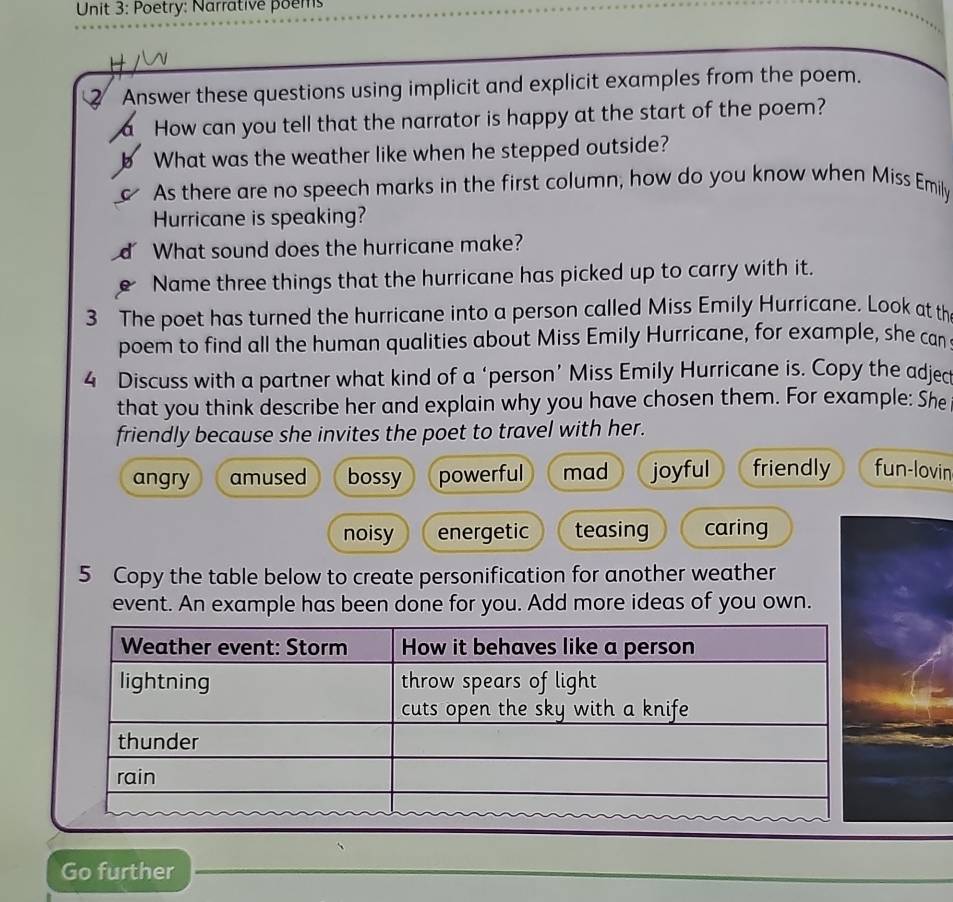 Selesai:Poetry: Narrative poems Answer these questions using implicit ...
