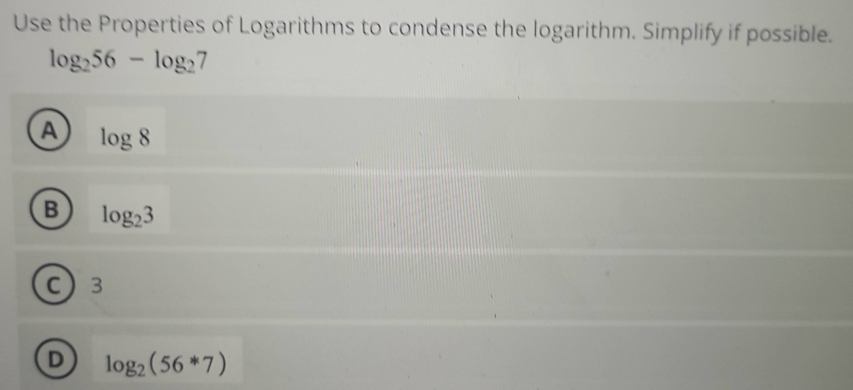 Solved: Use the Properties of Logarithms to condense the logarithm ...