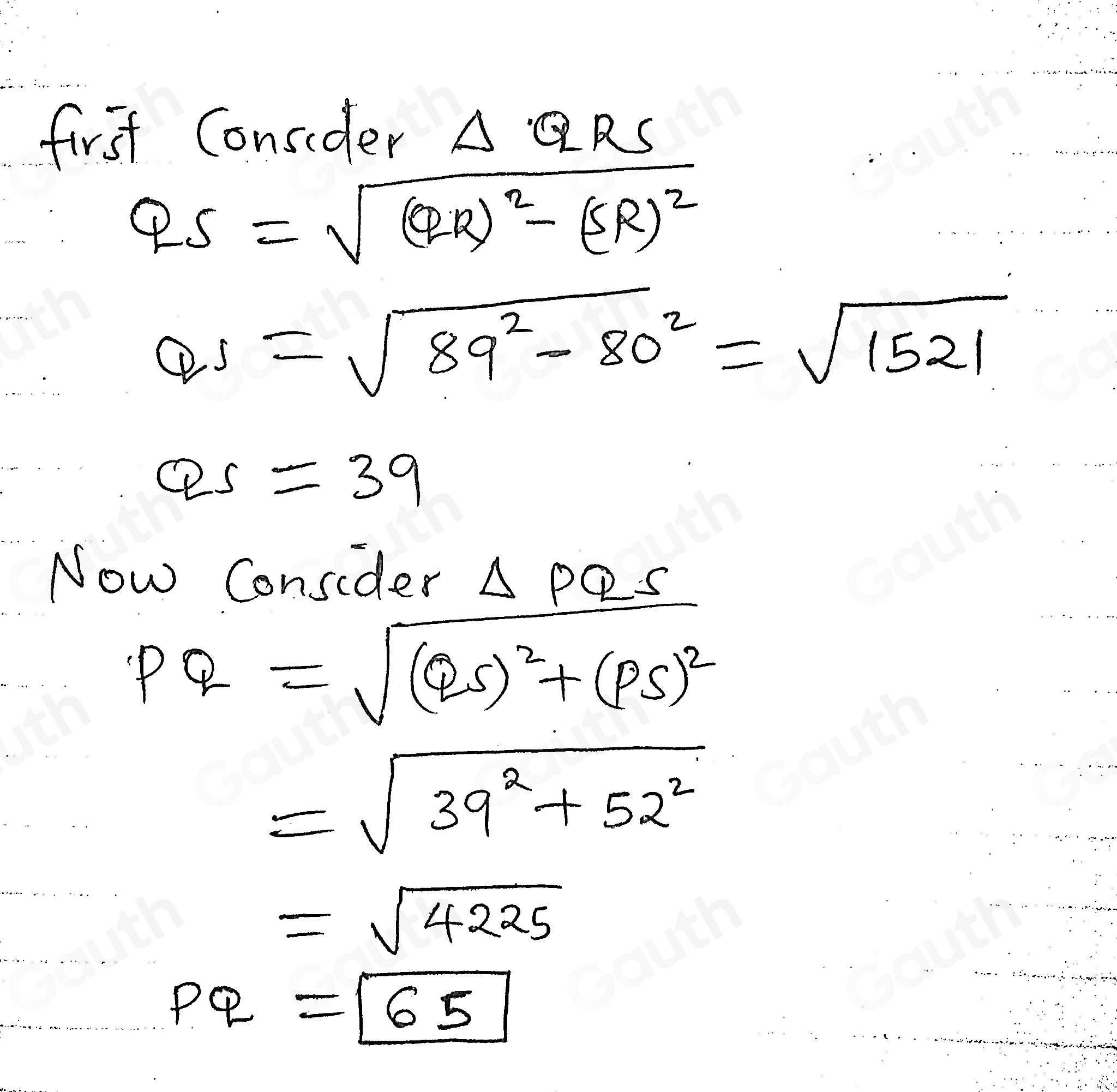 Solved: EXPONENTS, POLYNOMIALS, AND RADICALS Using the Pythagorean ...