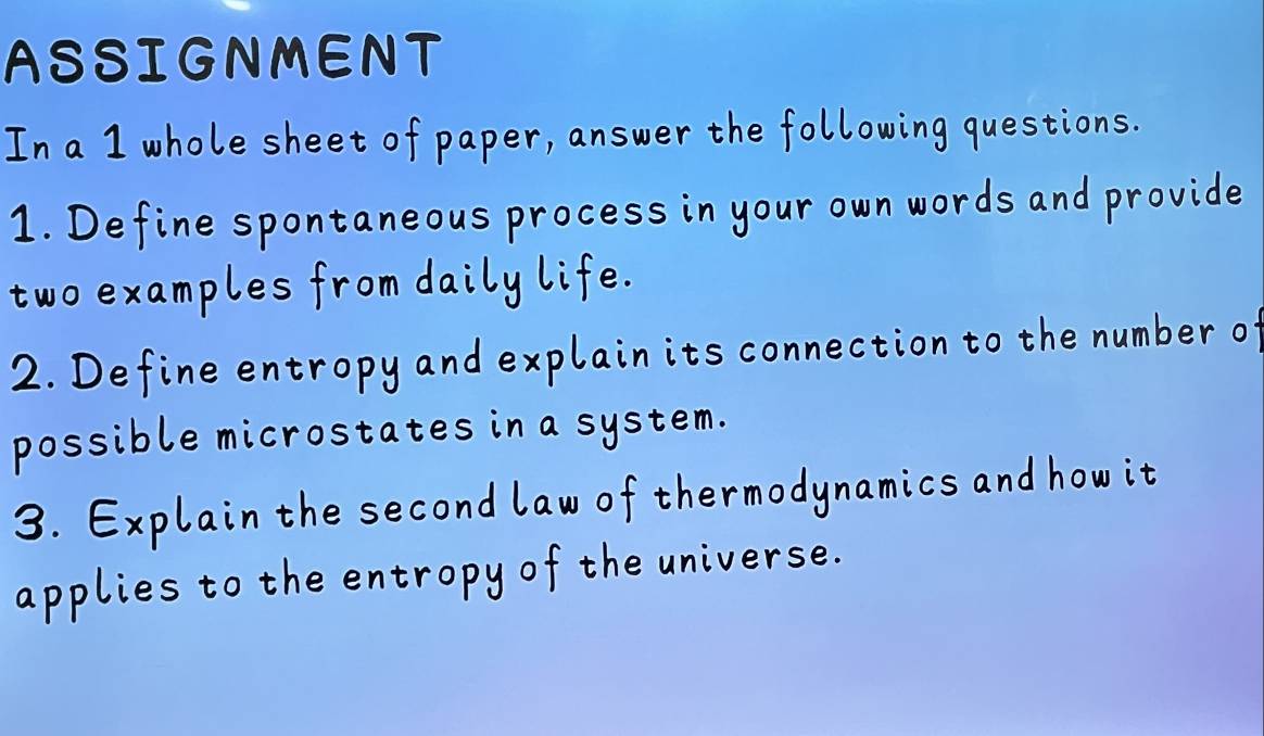 Solved: ASSIGNMENT In a 1 whole sheet of paper, answer the following ...