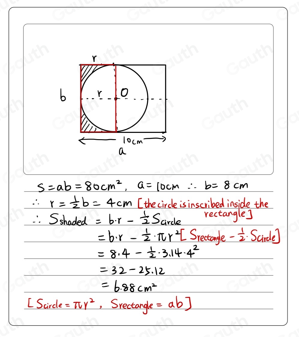 Telah dijawab:The figure shows a circle, touching three sides of ...