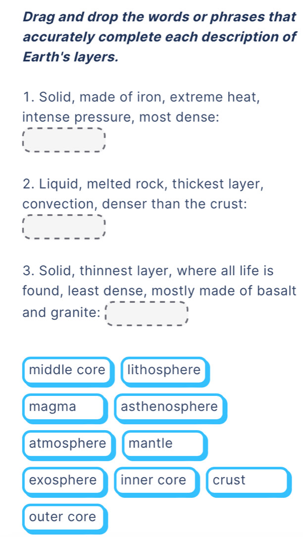 Solved: Drag and drop the words or phrases that accurately complete ...
