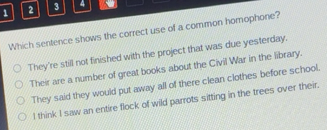 Solved: 1 2 3 4 Which sentence shows the correct use of a common ...