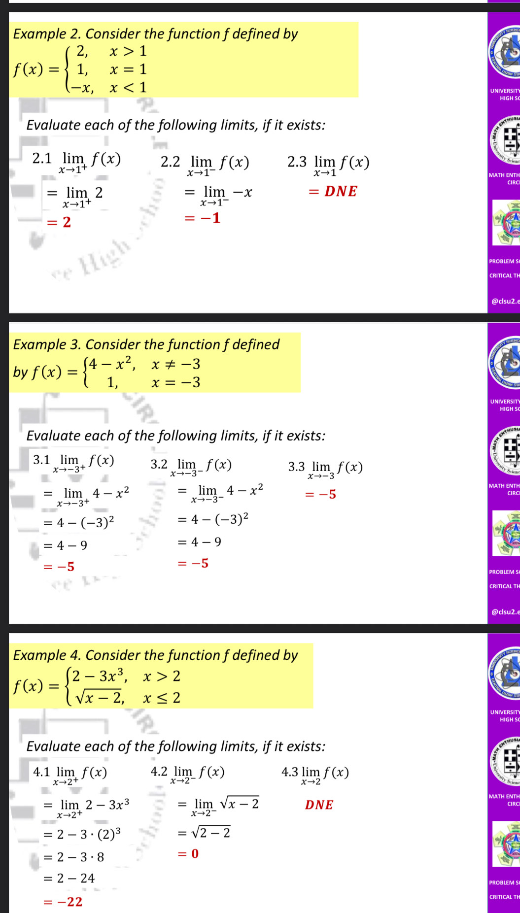 Solved: Example 2. Consider the function f defined by f(x)=beginarrayl ...