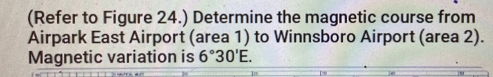 Solved: (Refer to Figure 24.) Determine the magnetic course from ...