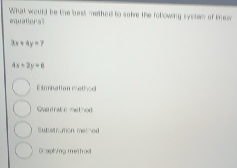 Solved: What would be the best method to solve the following system of ...