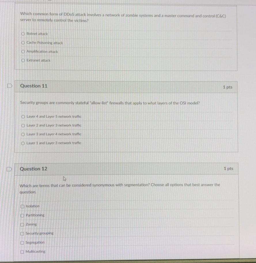 Solved: Which common form of DDoS attack involves a network of zombie ...