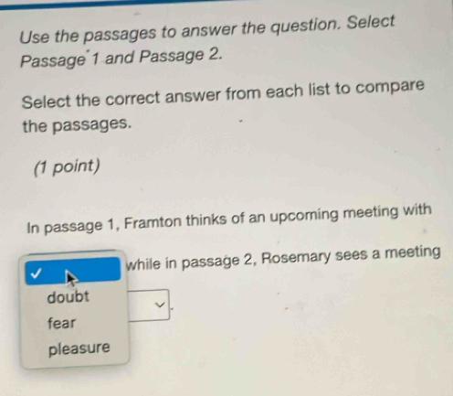 Solved: Use the passages to answer the question. Select Passage 1 and ...