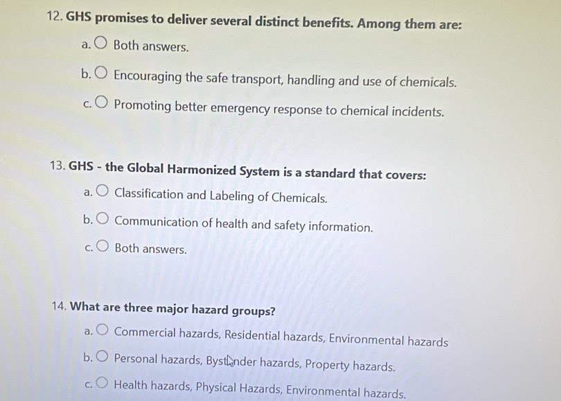 Solved: GHS promises to deliver several distinct benefits. Among them ...