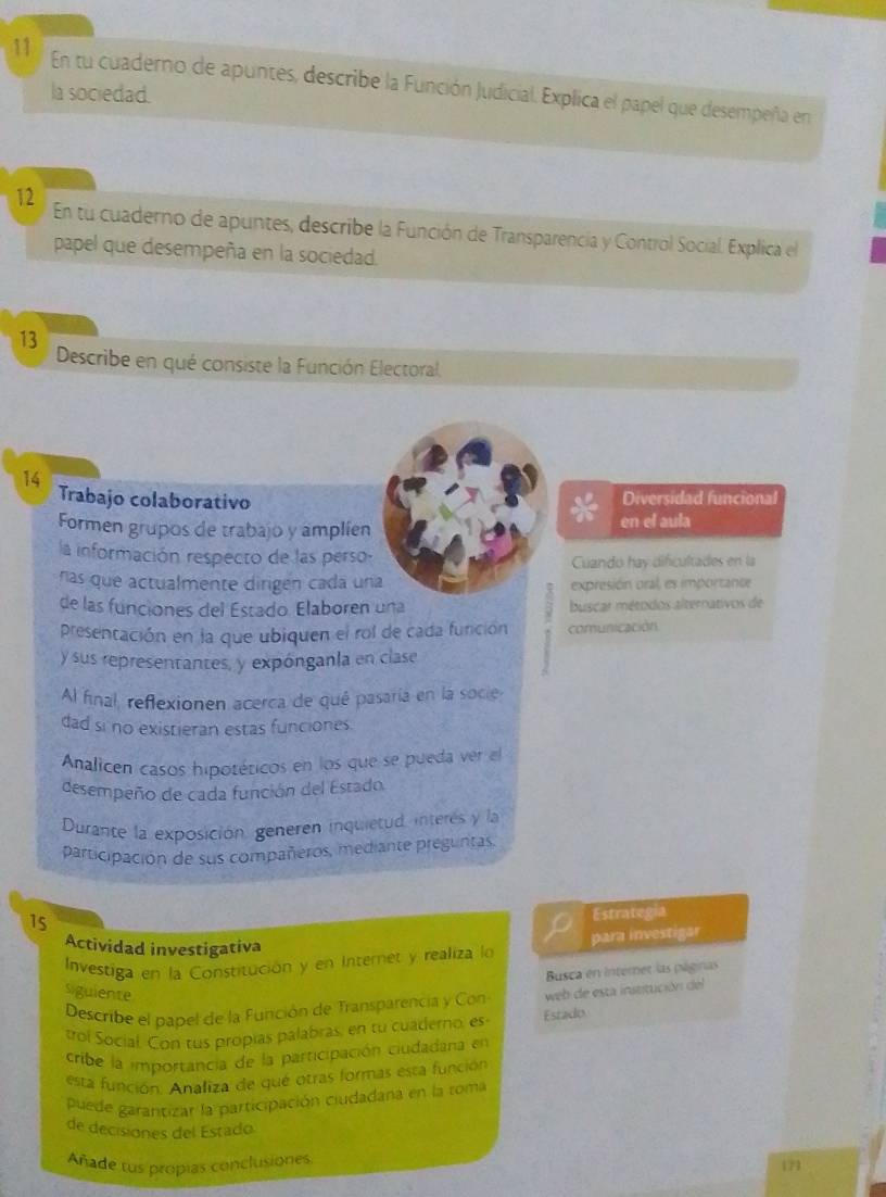 Resuelto:En tu cuaderno de apuntes, describe la Función Judicial ...