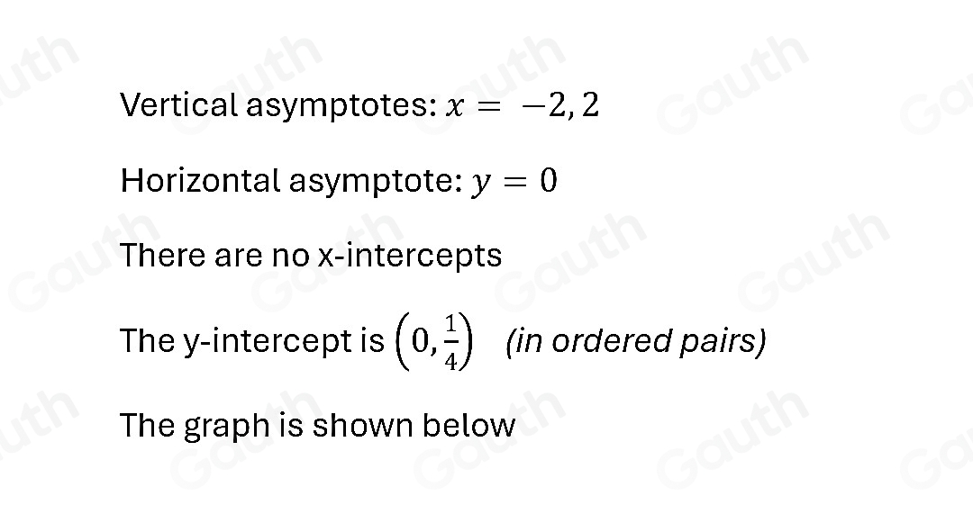 Solved: Find all asymptotes, x-intercepts, and y-intercepts for the ...