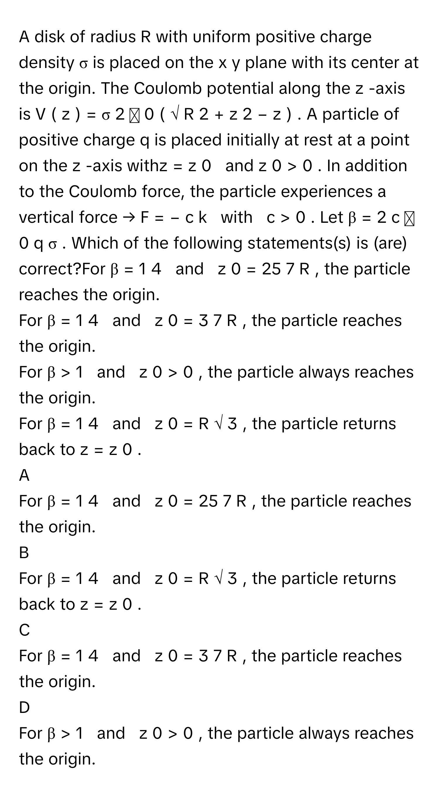 Solved: A disk of radius R with uniform positive charge density σ is ...
