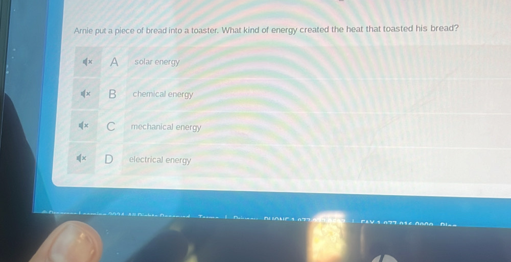 Solved: Arnie put a piece of bread into a toaster. What kind of energy ...