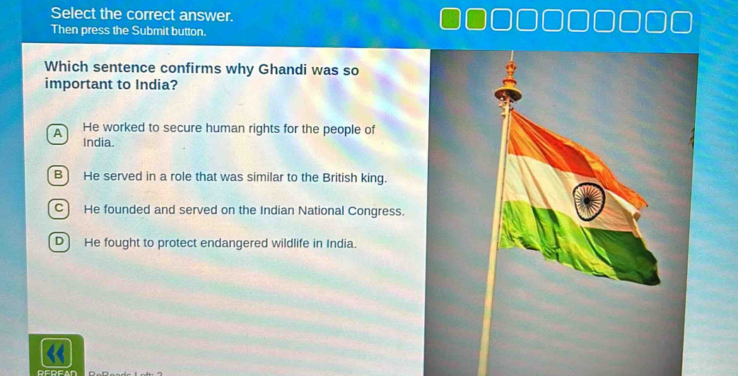 Solved: Select the correct answer. Then press the Submit button. Which ...