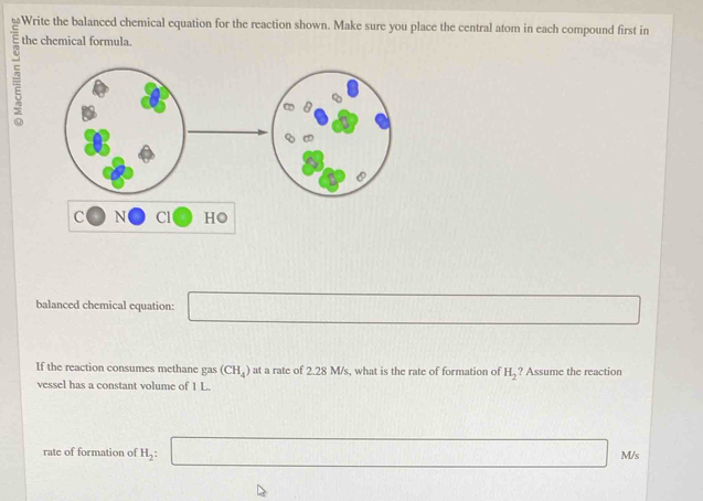 Solved: ≌Write the balanced chemical equation for the reaction shown ...