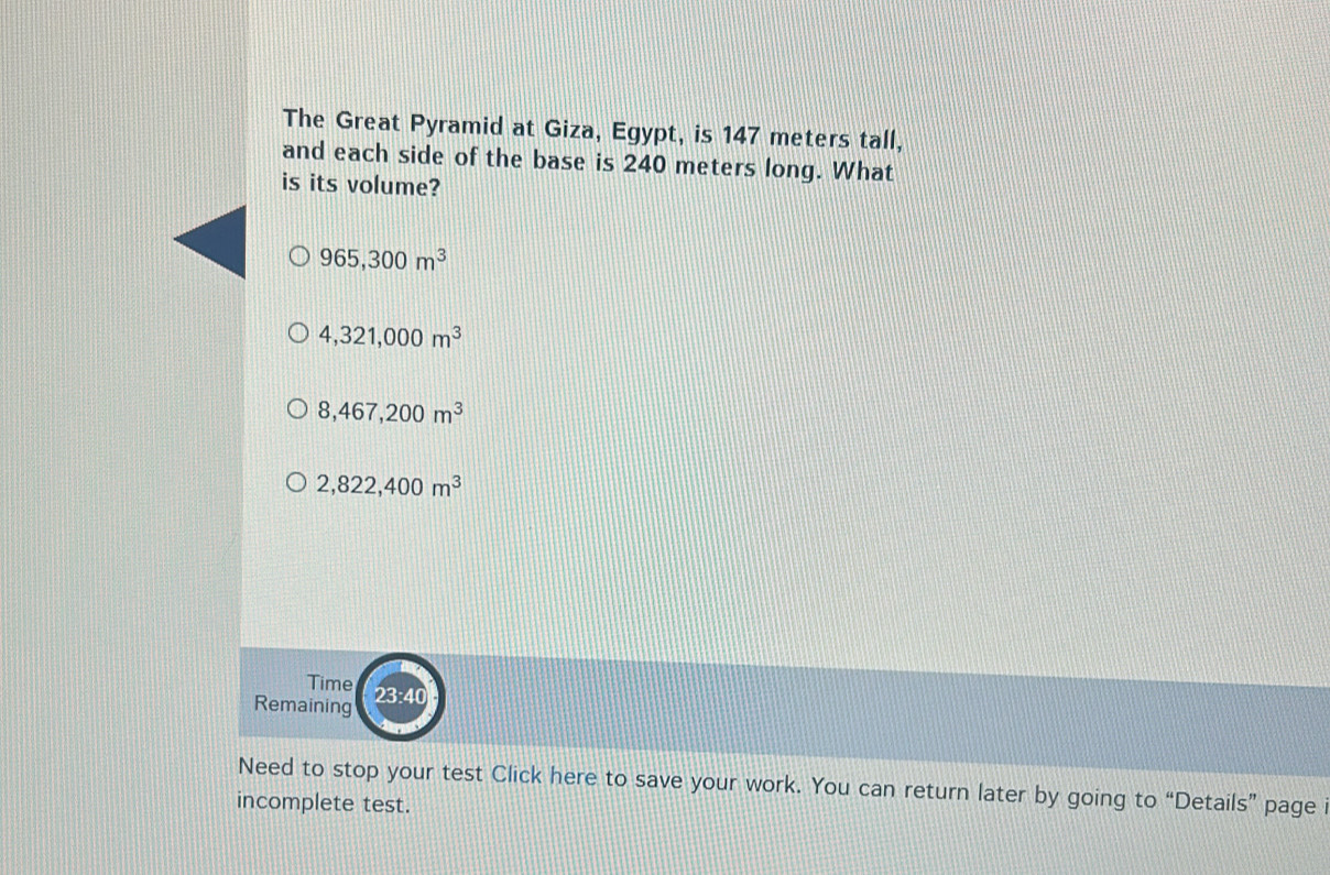 Solved: The Great Pyramid at Giza, Egypt, is 147 meters tall, and each ...