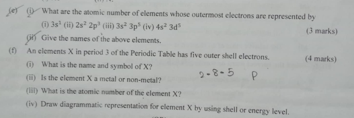 Solved: What are the atomic number of elements whose outermost ...