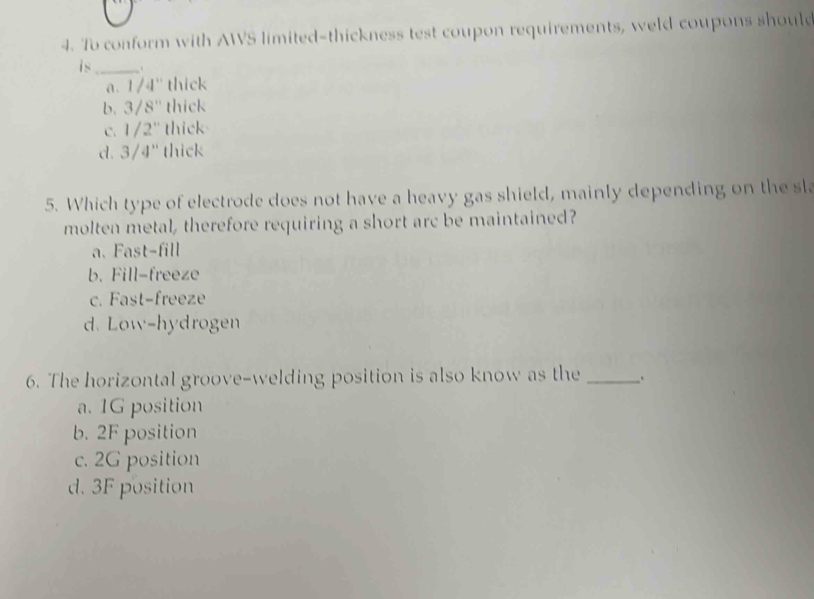 Solved: To conform with AWS limited-thickness test coupon requirements ...