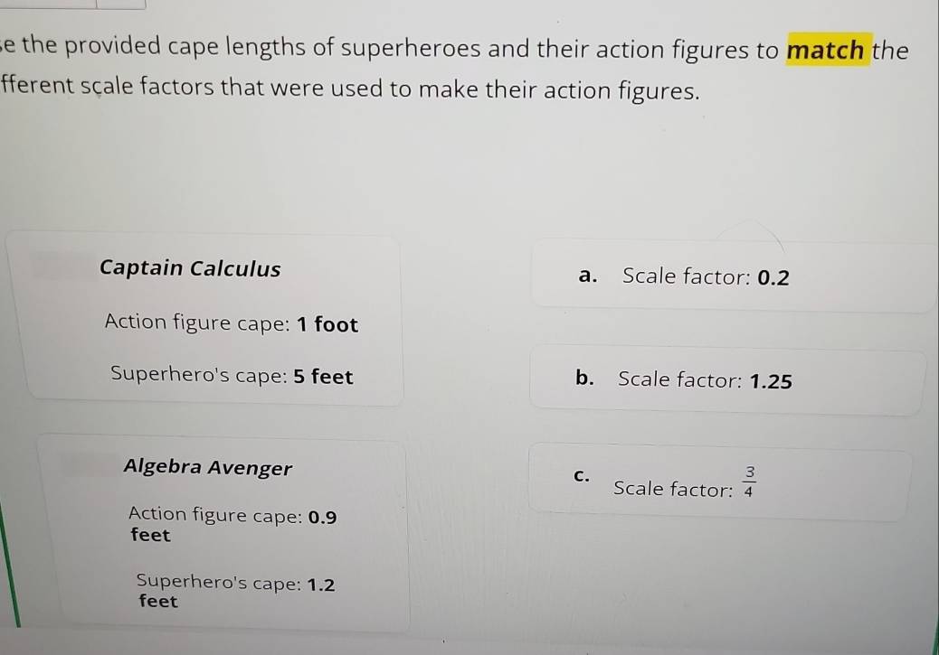 Solved: se the provided cape lengths of superheroes and their action ...