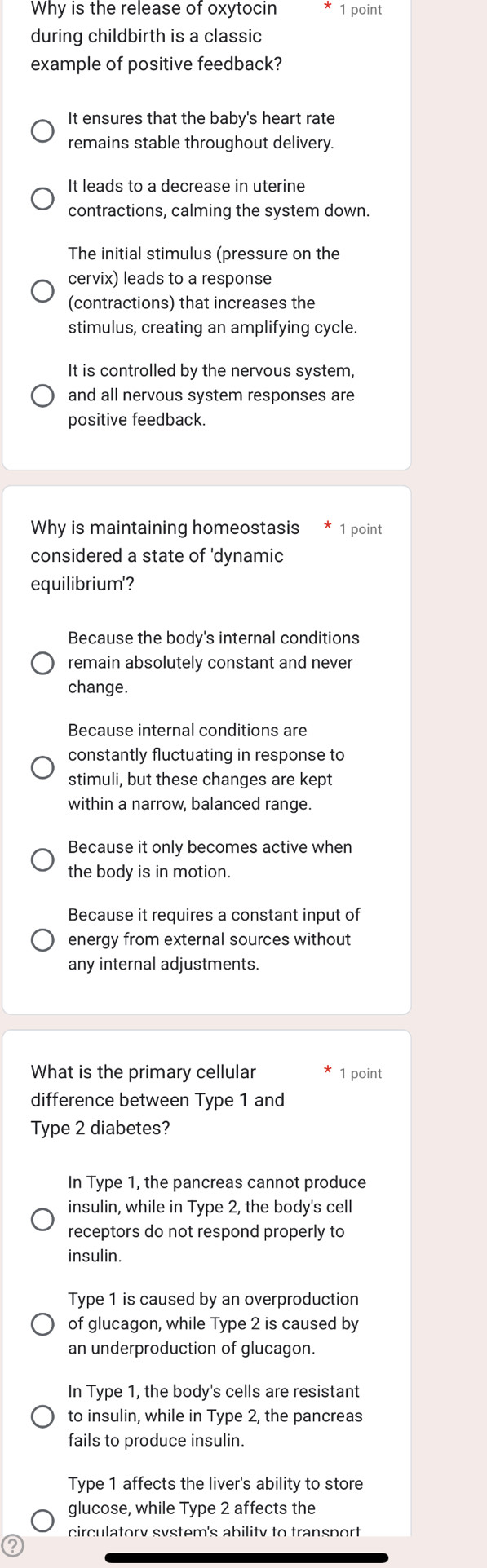 Solved: Why is the release of oxytocin 1 point during childbirth is a ...