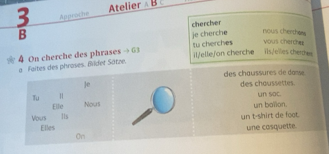 Gelöst:Atelier B Approche chercher 3 nous cherchons B je cherche 4 On ...
