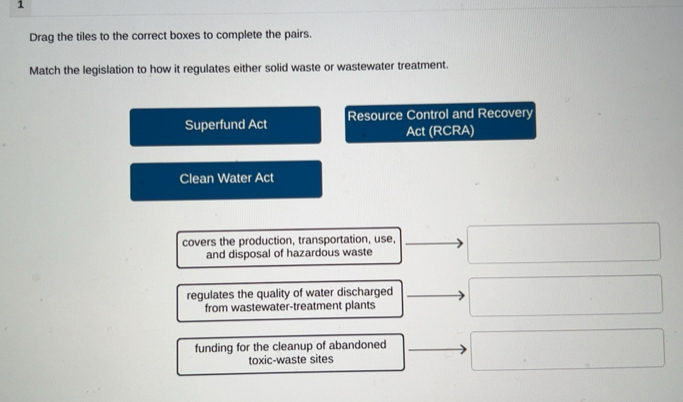 Resuelto:Drag the tiles to the correct boxes to complete the pairs ...