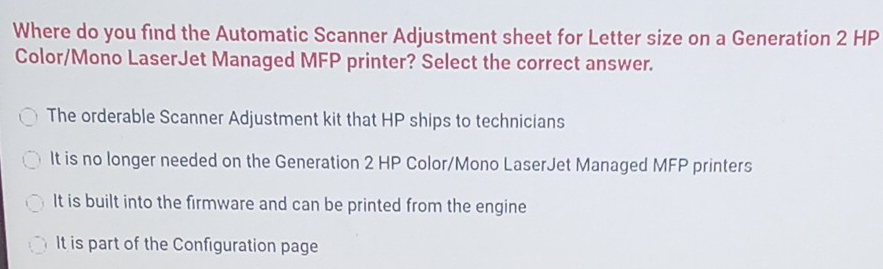 Solved: Where do you find the Automatic Scanner Adjustment sheet for ...
