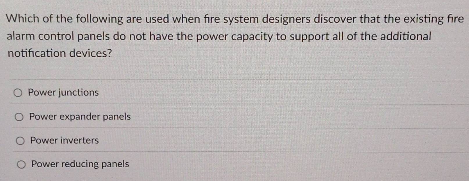 Solved: Which of the following are used when fre system designers ...