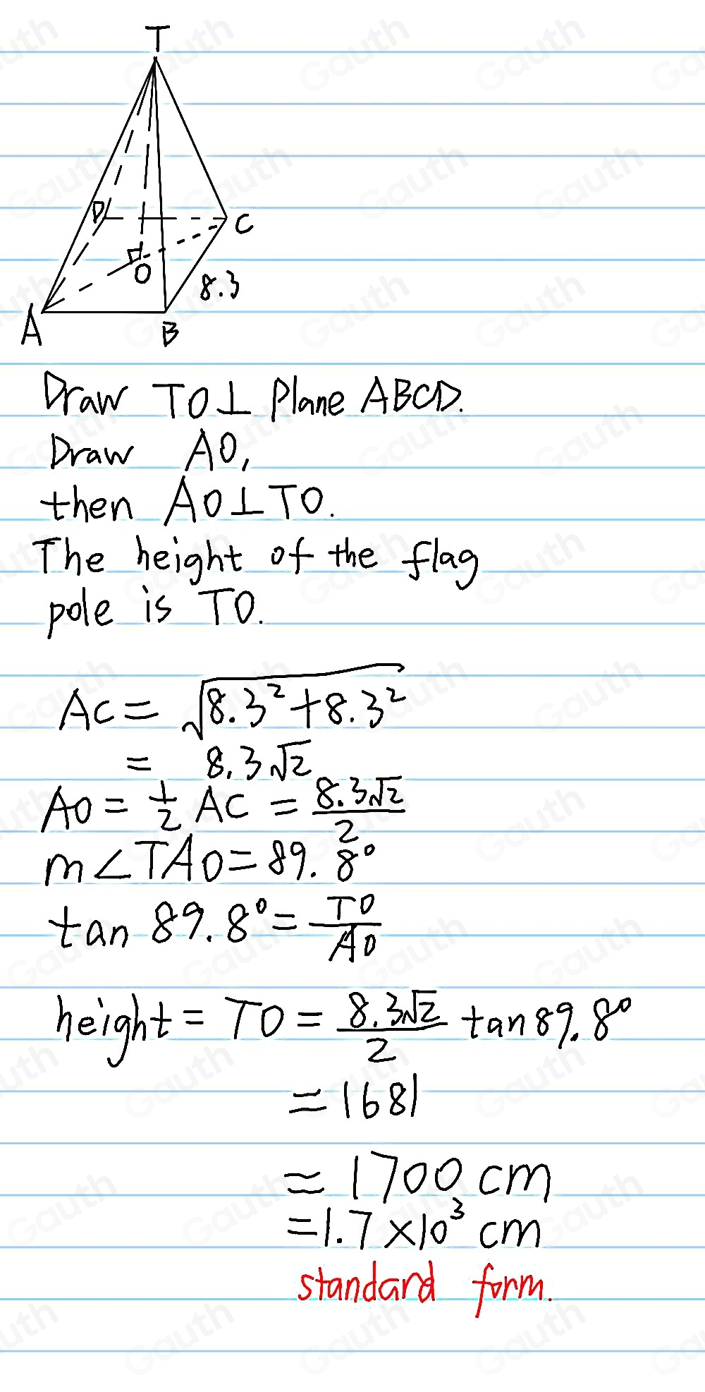 Telah dijawab:Practice exam papers 2 [Maximum mark: 4] A flag pole has ...