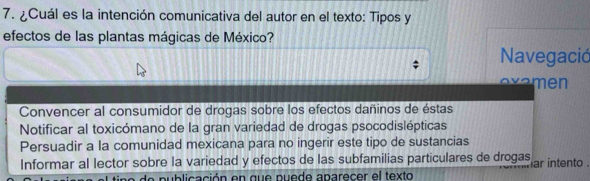 Resuelto:¿Cuál es la intención comunicativa del autor en el texto ...