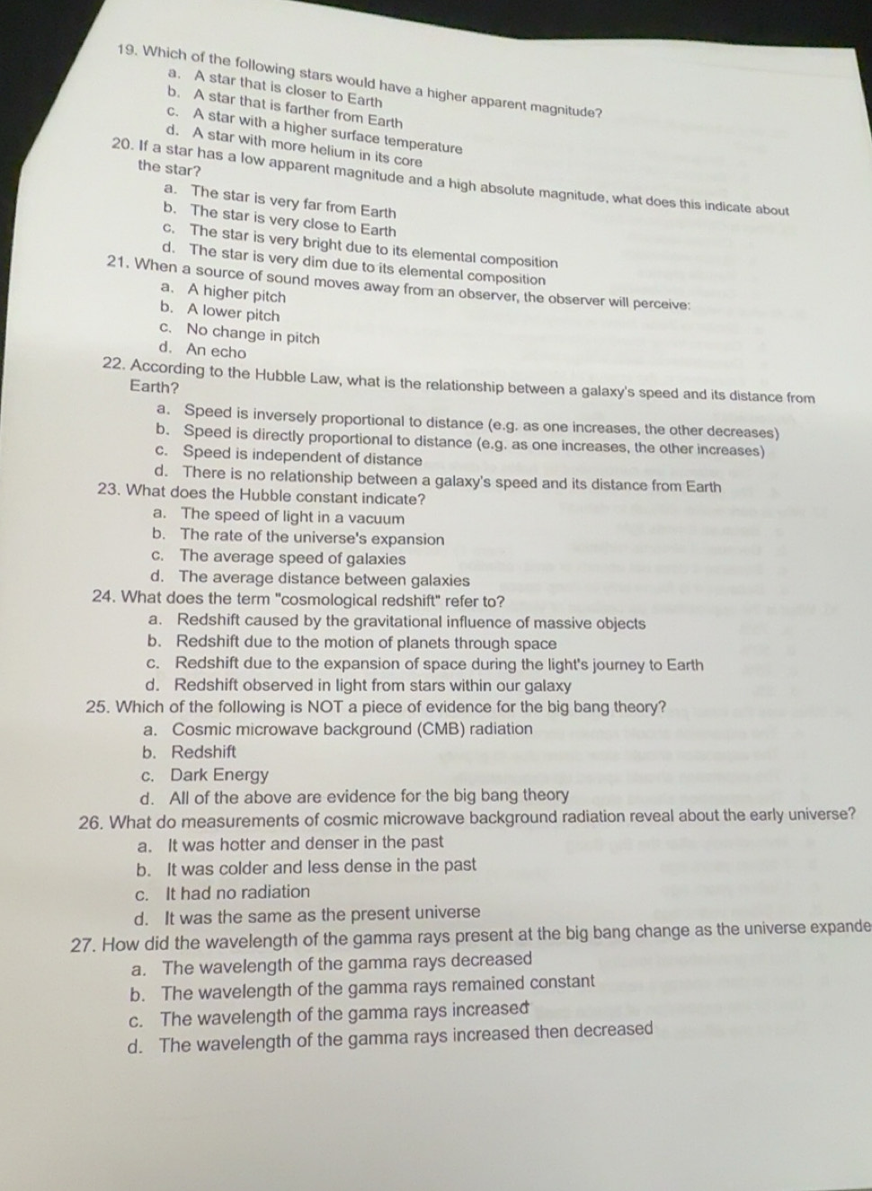 Solved: Which of the following stars would have a higher apparent ...