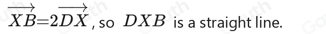 Solved: ABCD is a quadrilateral. AXC is a straight line with AX:XC=1:3 ...