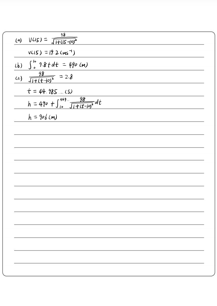 Solved: [Maximum mark: 9] Xavier, the parachutist, jumps out of a plane ...