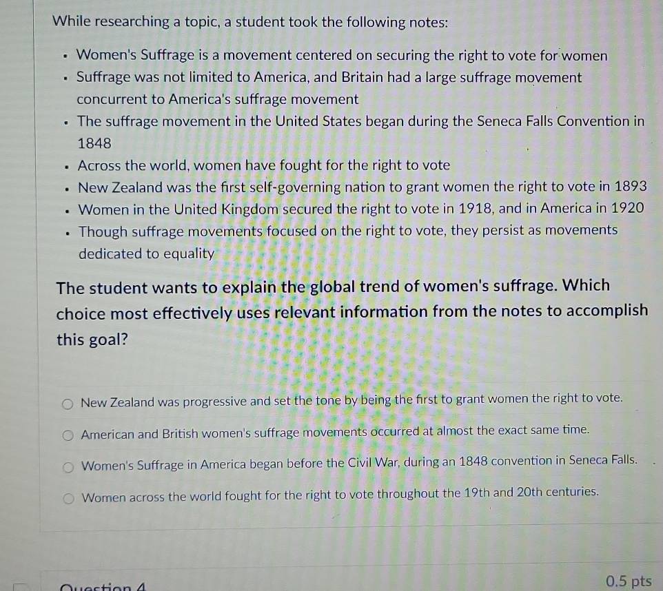 Solved: While researching a topic, a student took the following notes ...