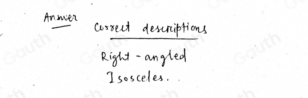 Solved: Select all the correct descriptions of this triangle ...