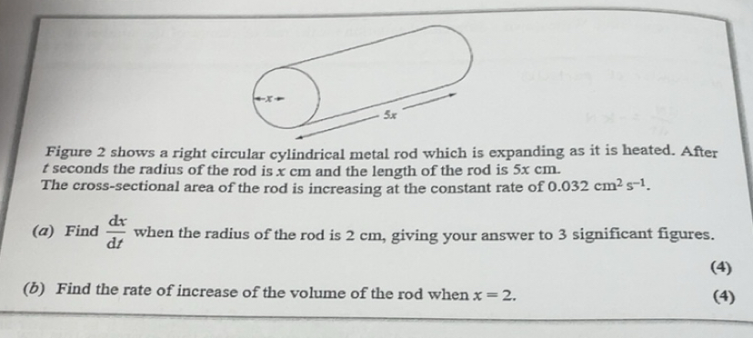 Résolu :Figure 2 shows a right circular cylindrical metal rod which is ...