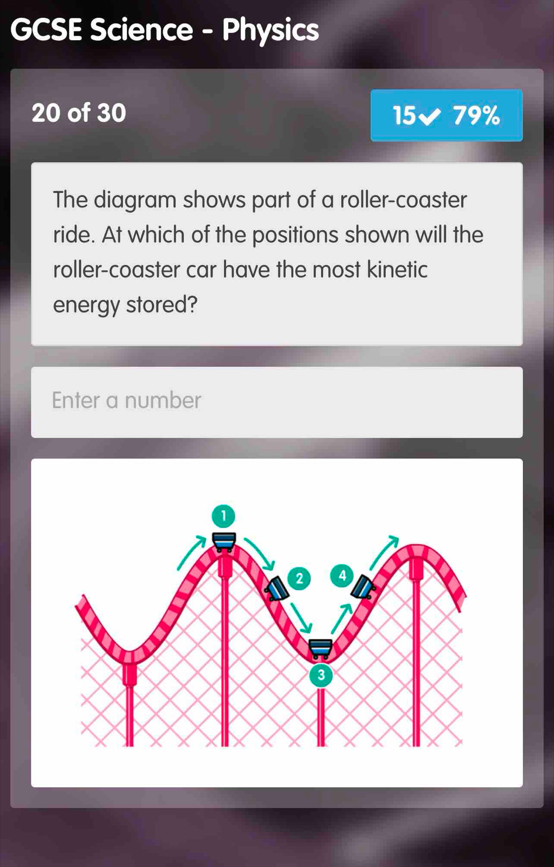 Solved: GCSE Science - Physics 20 of 30 15 79% The diagram shows part ...