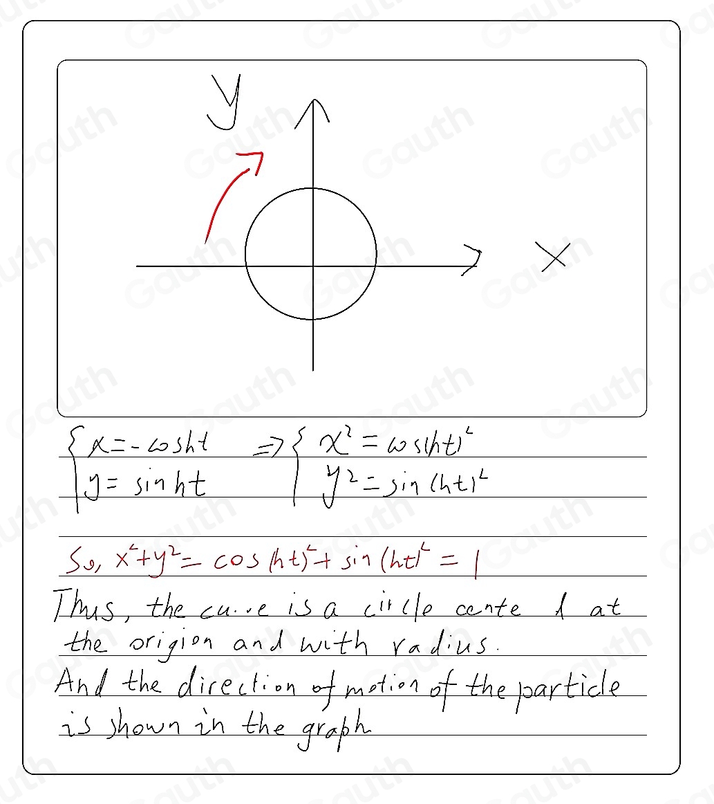 Solved: The parametric equations and parameter intervals for the motion ...