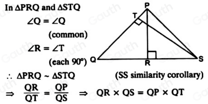 Solved: In the figure, PQR and QST are two right triangles, right ...