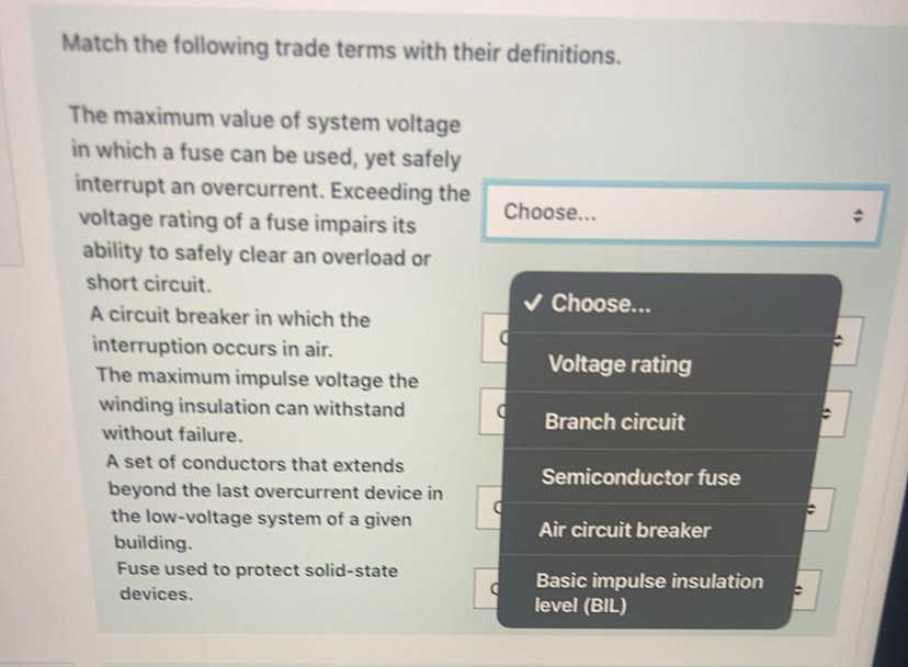 Solved: Match the following trade terms with their definitions. The maximum value of system ...