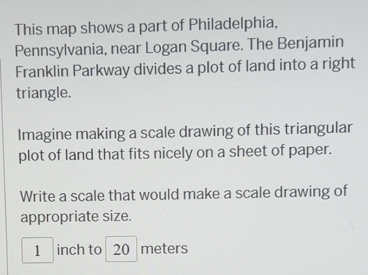 Solved: This map shows a part of Philadelphia, Pennsylvania, near Logan ...