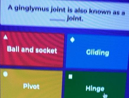 Solved: A ginglymus joint is also known as a joint. Ball and socket ...