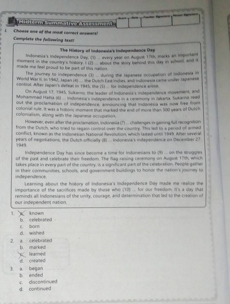 Telah dijawab:Sare Tachar Sguaturó Parons Signator Midterm Summative ...