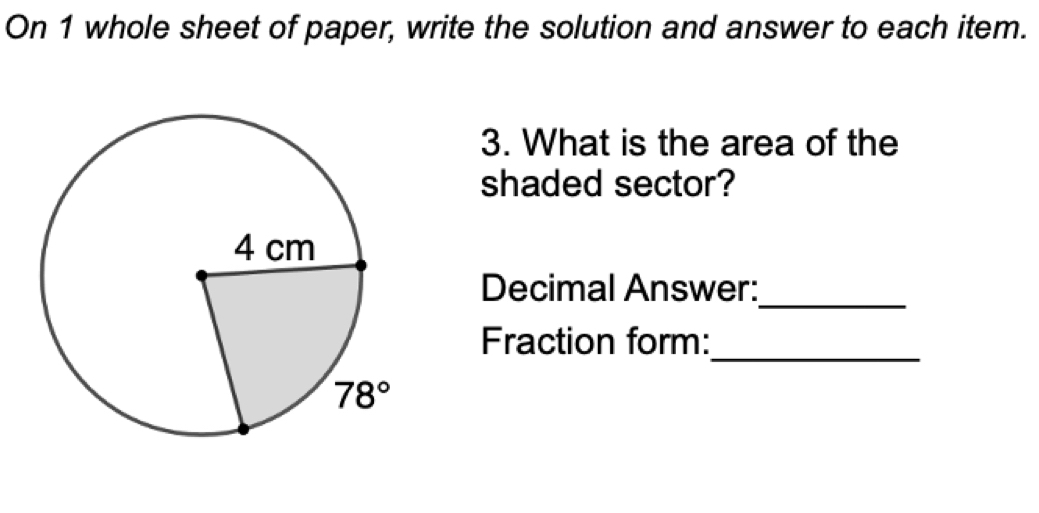 Solved: On 1 whole sheet of paper, write the solution and answer to ...