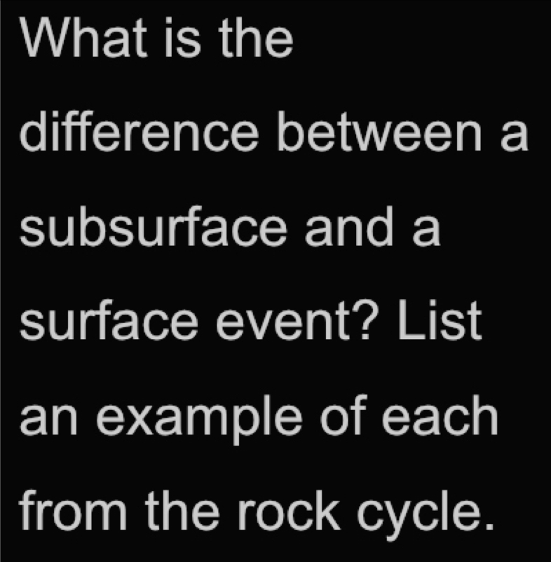 Solved: What is the difference between a subsurface and a surface event ...