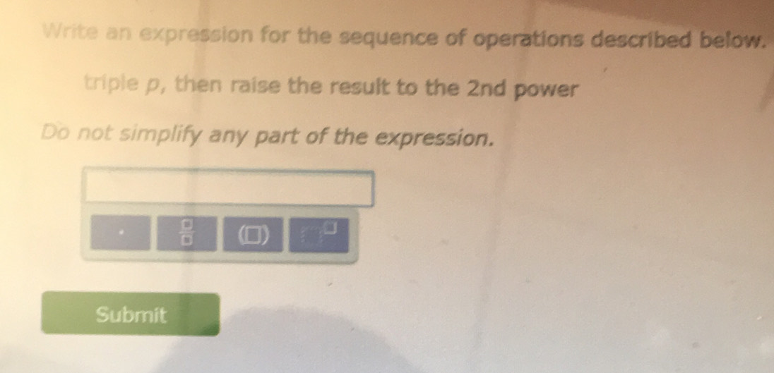 Solved: Write an expression for the sequence of operations described ...